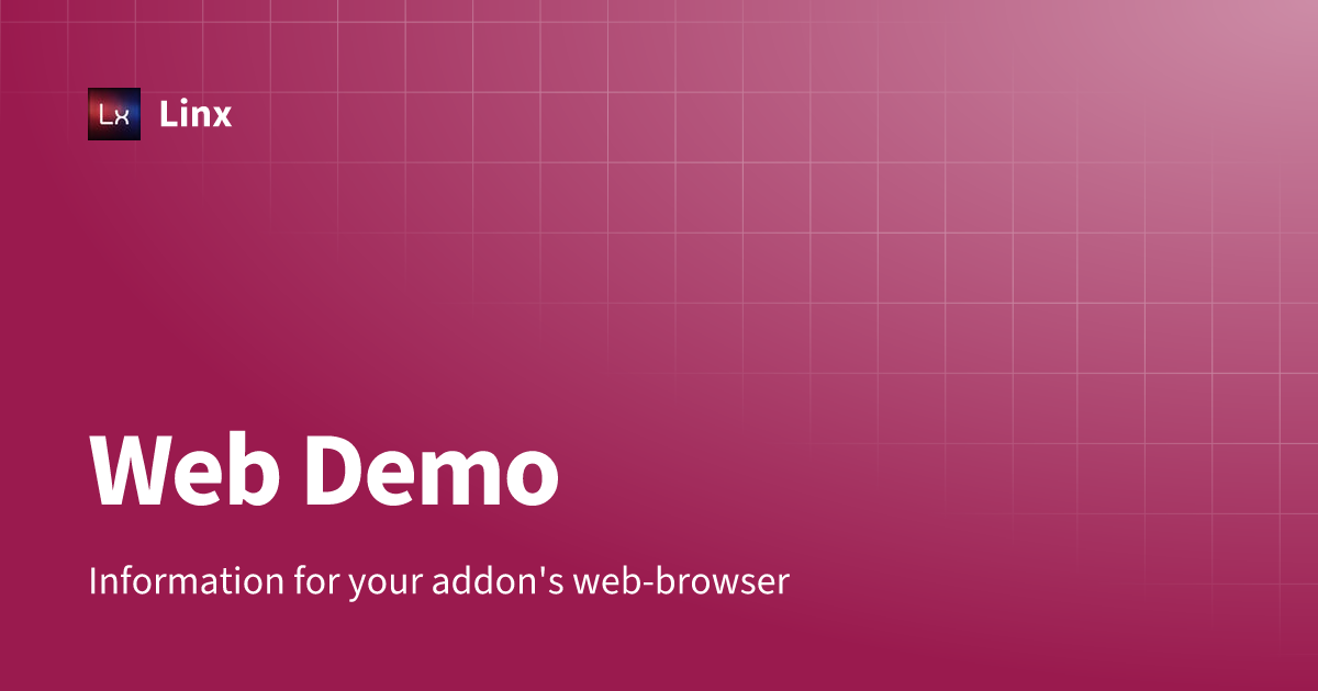 Web Demo | Linx